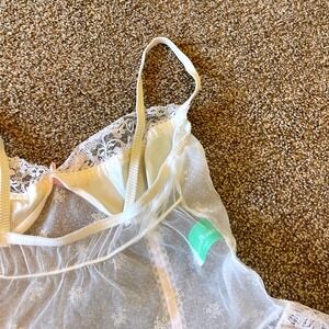 Nan flower | Intimates & Sleepwear | Nan Flower Whitepink Babydoll ...